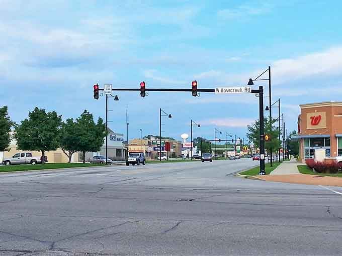 Willowcreek Road rolls out like a welcome mat, inviting you straight into the heart of Portage, Indiana.