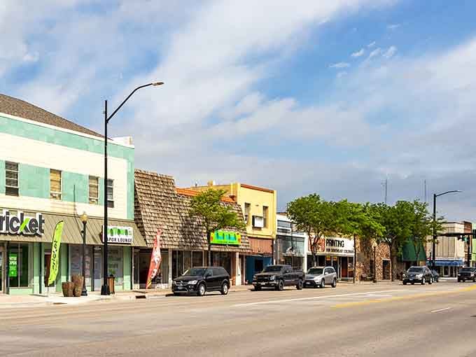 Colorful storefronts and open skies. Lamar's downtown is a breath of genuinely fresh air.