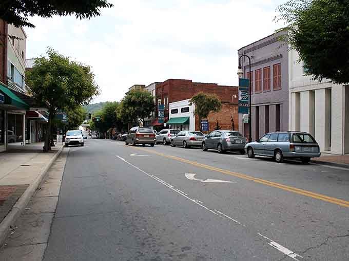 Downtown Galax stretches peacefully toward the mountains, proving small-town charm never goes out of style.