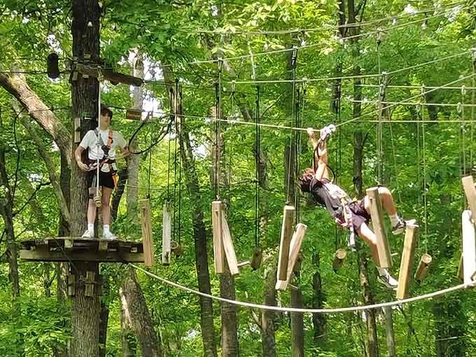 Ropes, planks, and pure adrenaline, this is what weekends in Mystic were made for.