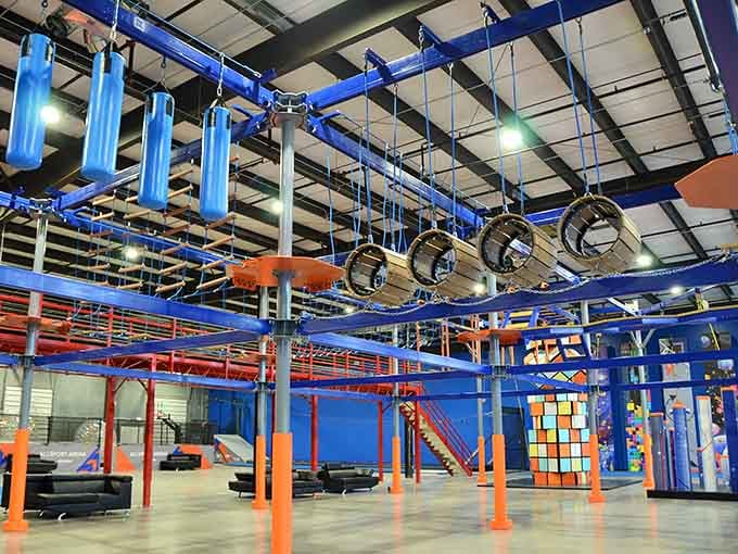 Challenge your skills and conquer new heights on this massive indoor ropes course packed with thrilling structures and aerial obstacles.