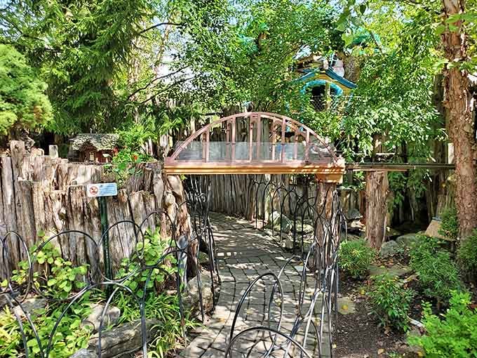 That arched gate isn't just an entrance, it's a formal invitation into something genuinely wonderful.