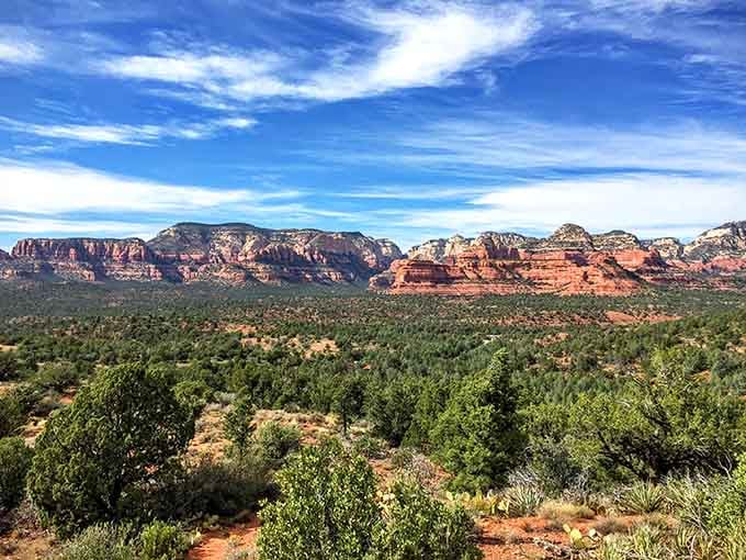 Those red rocks aren't showing off. They just can't help it. Nature's greatest drama, no ticket required.