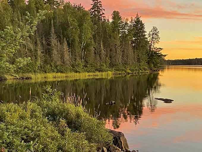 Sunset reflections, quiet waters, and no signal in sight. The BWCA makes disconnecting feel effortless.
