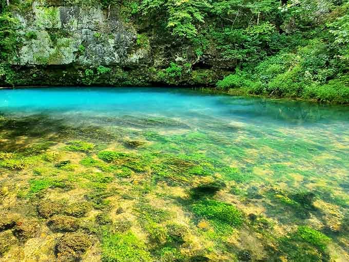 Limestone bluffs, mirror-still water, and zero airplane tickets required. Missouri, you've been holding out on us.