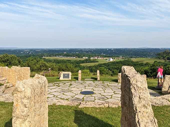 That mystical council ring isn't just Instagram bait, it's your personal portal to contemplation and killer valley views.