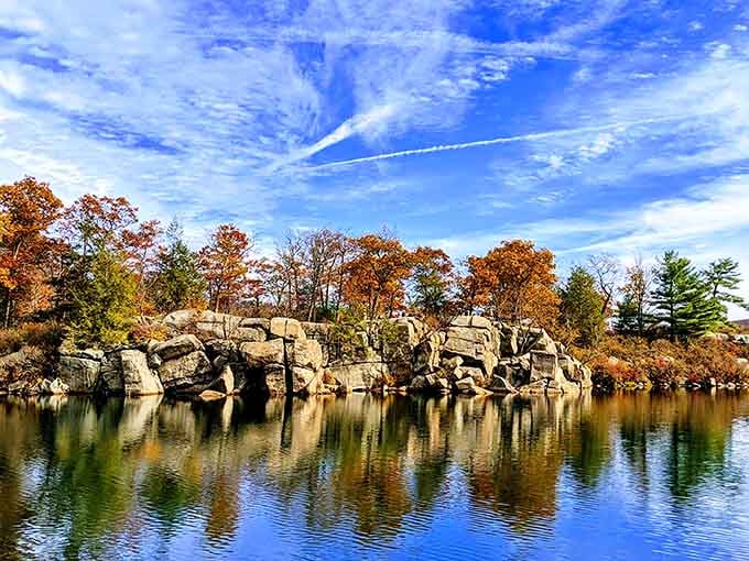 That glassy water isn't showing off, it just can't help itself at Harriman State Park.