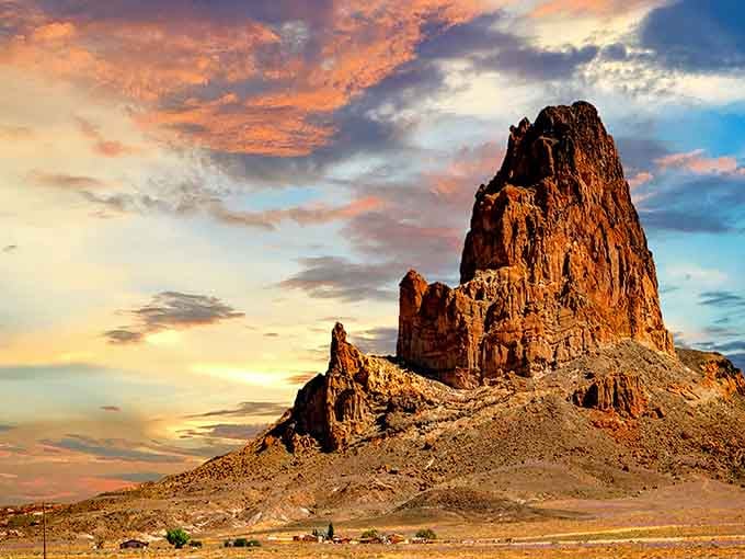 When a volcanic plug decides to photobomb every sunset in northeastern Arizona, this is what happens.