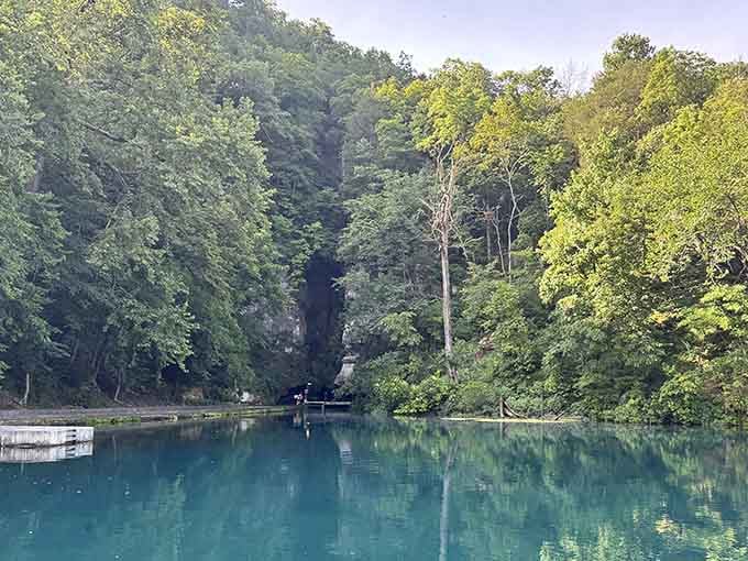 That blue-green water isn't a screensaver. It's Roaring River Spring, and it's gloriously, stubbornly real.