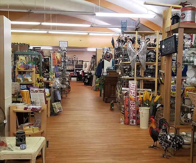 Every aisle tells a different story here, from decorative roosters to angel sculptures, and none of them have a dull ending.