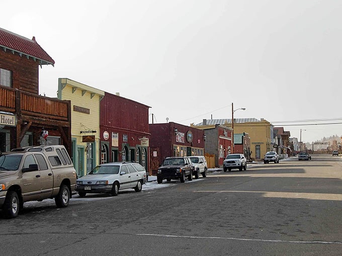 Front Street's colorful storefronts look like someone arranged a box of crayons into actual buildings you can visit.