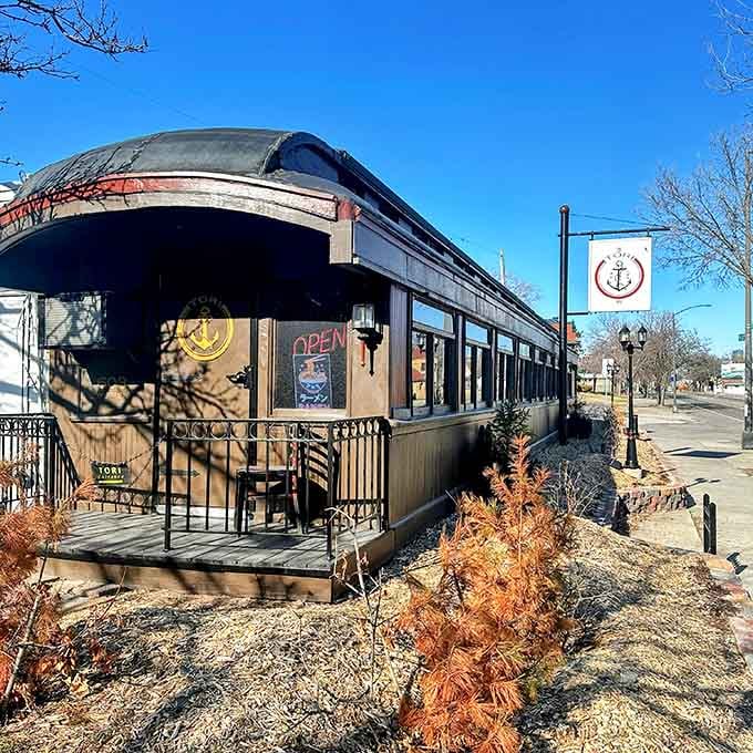 A vintage railroad car on a St. Paul street corner that somehow became the best ramen decision you'll ever make.
