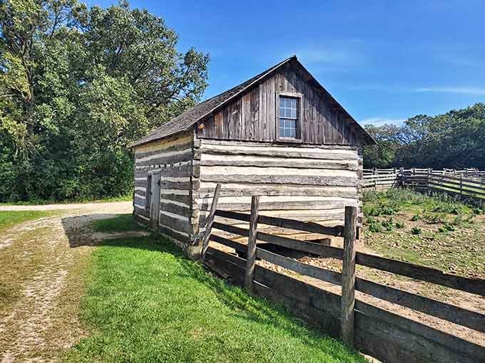 Log walls, split-rail fences, and zero Wi-Fi. Honestly, it sounds like a perfect afternoon.