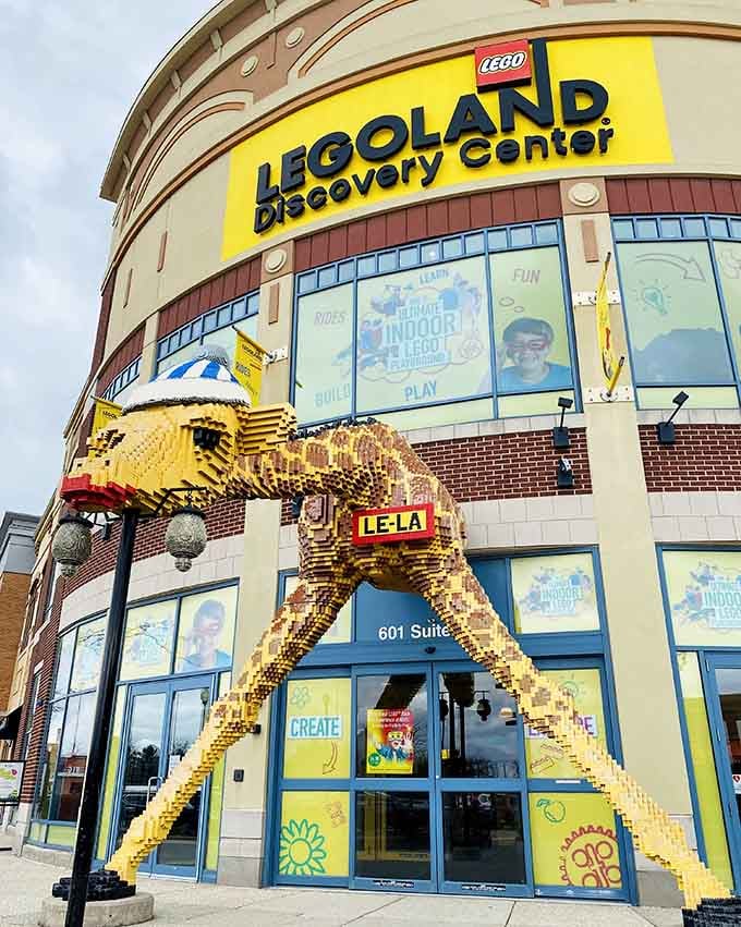 That LEGO giraffe outside isn't just decoration &ndash; it's a promise of the brick-built wonders waiting inside.