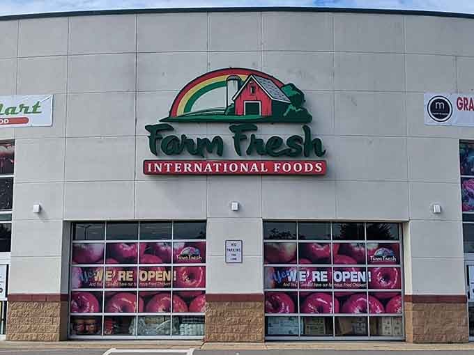 That rainbow logo isn't just decoration. There's genuine treasure waiting inside Farm Fresh International Foods.