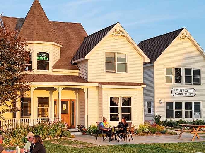That cream-colored Victorian building isn't just charming, it's the kind of place that makes you slow down and stay awhile.