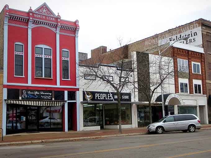 Downtown's historic storefronts prove that charm doesn't require a premium price tag, just authentic character and community pride.