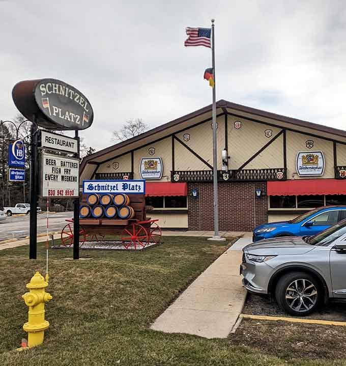 Bavaria called, and Glendale Heights answered. Schnitzel Platz stands proud with flags flying and barrels ready.