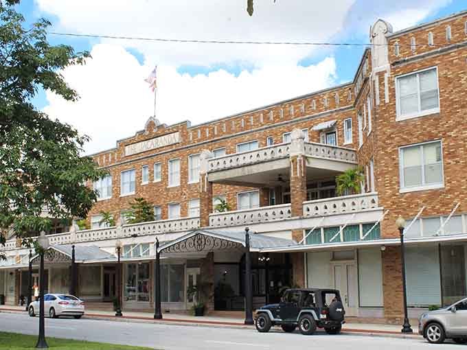 The Jacaranda Hotel stands proud on Main Street, proof that Avon Park builds things meant to last.