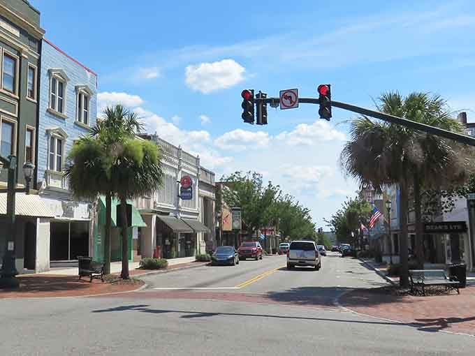 Russell Street's palm trees and historic storefronts prove that Southern charm isn't something you can fake or buy.