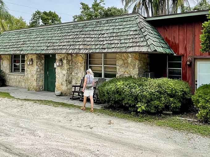 Even the walk up to Red Wing feels like stepping into a different era. The gravel lot alone has more character than most restaurants inside.