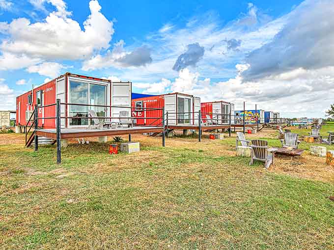 Bold, colorful, and completely unexpected, FlopHouze proves that recycled shipping containers can steal your heart.