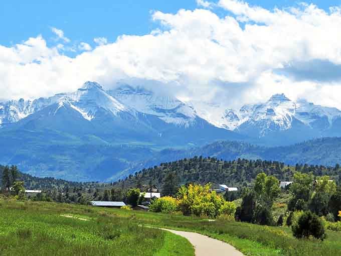 That winding path leads somewhere extraordinary, and the San Juan Mountains are just showing off at this point.
