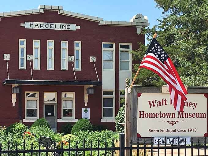 An American flag, a historic depot, and the birthplace of imagination. Missouri, you've been holding out on us.