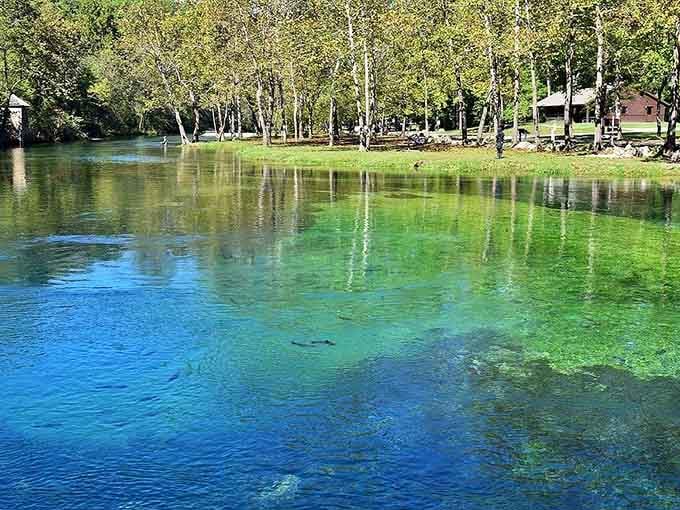 That water color isn't a filter &mdash; Missouri's Bennett Spring is genuinely this impossibly turquoise and alive.