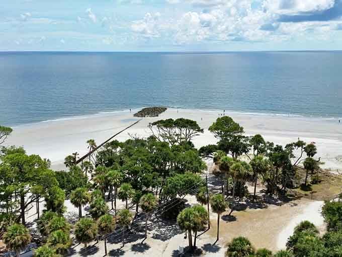 Those palmetto trees leaning over white sand aren't showing off, they're just naturally photogenic like that.
