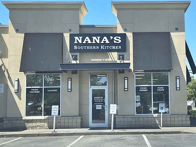 That bold black-and-tan sign isn't just a restaurant name, it's a promise of something genuinely wonderful inside.
