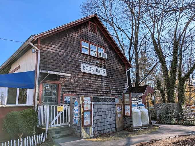 The Book Barn's weathered cedar shingles have seen more great stories than most libraries ever will.