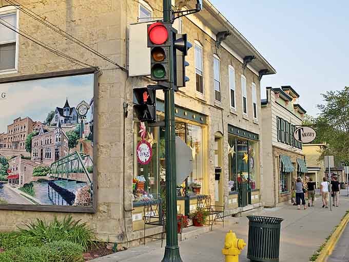When even the traffic lights look charming against cream-colored stone, you know you've found a town that takes aesthetics seriously without being snobby.