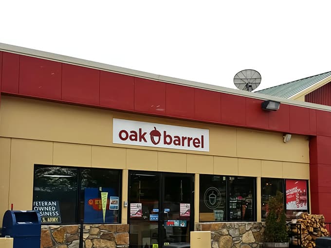 That red and yellow exterior might look humble, but inside awaits dessert magic that'll redefine your gas station expectations forever.