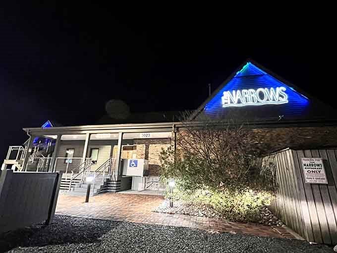 That glowing sign isn't just a restaurant marker, it's a beacon calling hungry souls home.