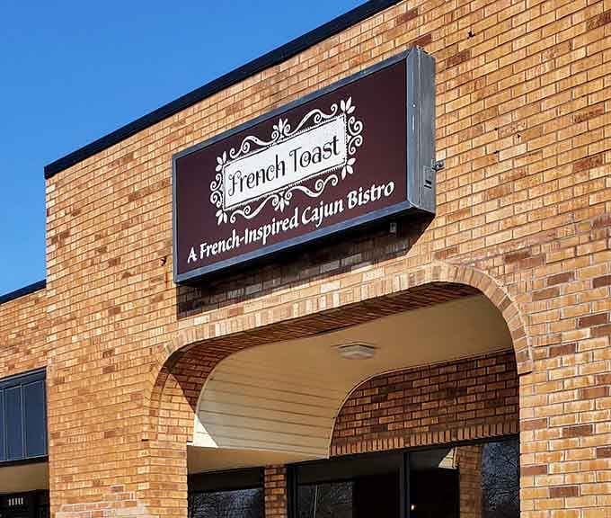 A French-Inspired Cajun Bistro in Plymouth, Michigan? Yes, this sign is telling the absolute truth.