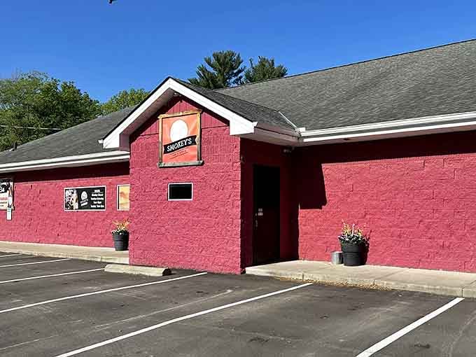That bold red exterior isn't shy about making a first impression, and neither is the food inside.