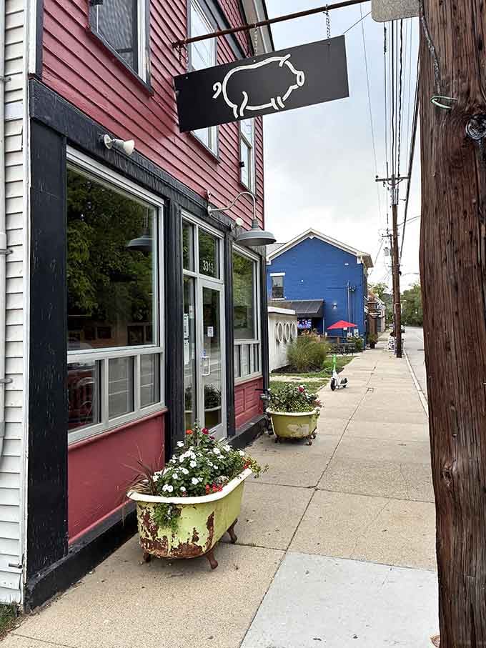 Old bathtubs turned flower planters out front tell you everything, this place plays by its own delightful rules.