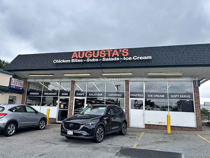 Augusta's says it all, a Billerica landmark promising chicken, subs, salads, and ice cream worth stopping for.