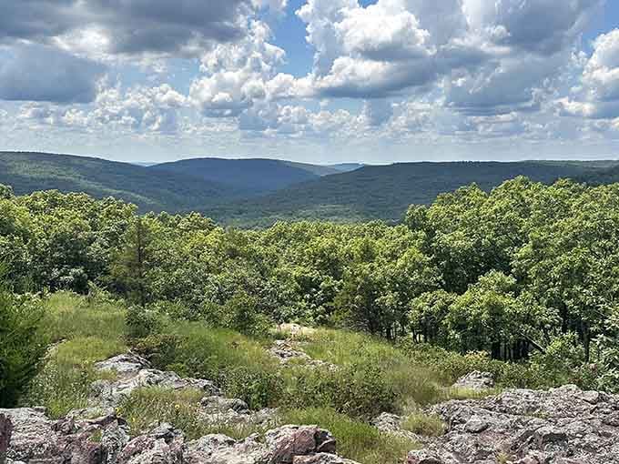 Rolling hills, ancient rocks, and a sky that just won't quit. Missouri's been holding out on you.