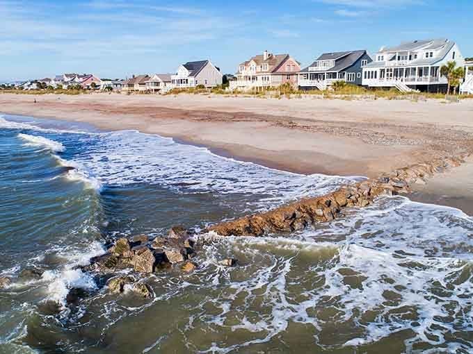 Miles of unspoiled shoreline stretch endlessly at Edisto Beach, proof that paradise doesn't need a gift shop.