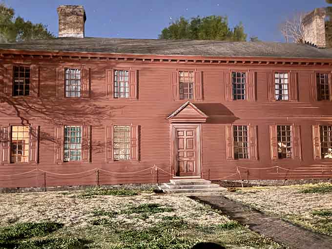 When a house glows like this at dusk, it's either haunted or the most photogenic building in Virginia. Possibly both.