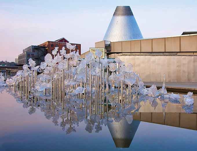 Tacoma's waterfront secret: where glass, water, and sky conspire to make your jaw drop completely.