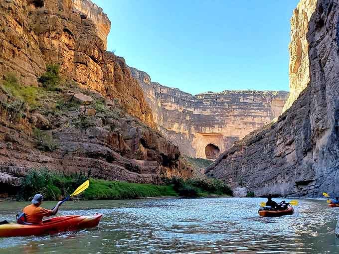 Nature's skyscraper, no elevator required. Santa Elena Canyon's walls dwarf everything you thought was impressive.
