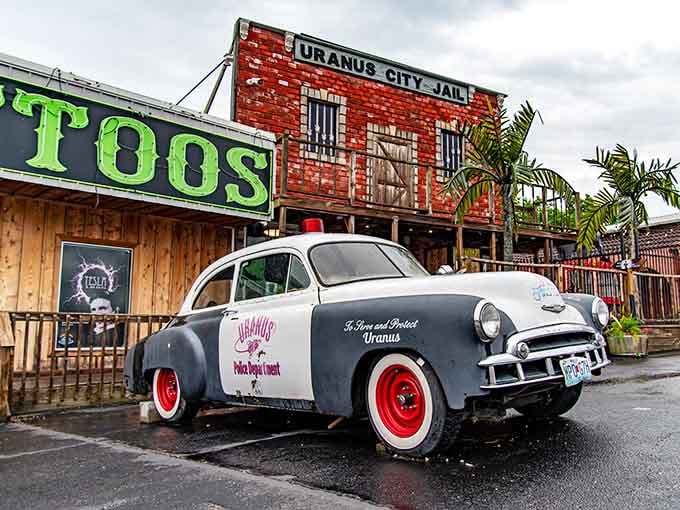 Uranus Towne Center in St. Robert, Missouri is the roadside gem that Route 66 was absolutely made for.