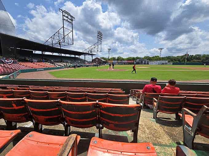 America's oldest ballpark still standing proud, where every blade of grass whispers stories from over a century of baseball history.