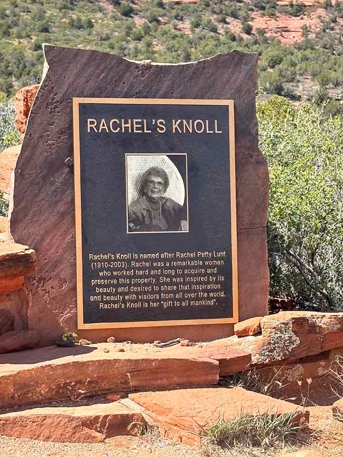 Rachel's Knoll, named for Rachel Petty Lunt, a woman who loved this land enough to share it forever.