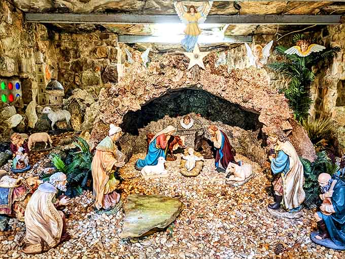 A nativity scene so detailed and warmly lit, it stops even the most hurried visitor completely in their tracks.