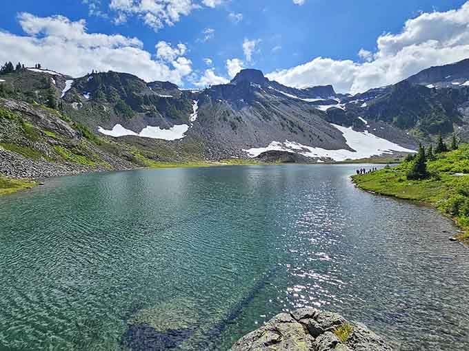 Water this clear and mountains this dramatic should honestly come with a warning label.