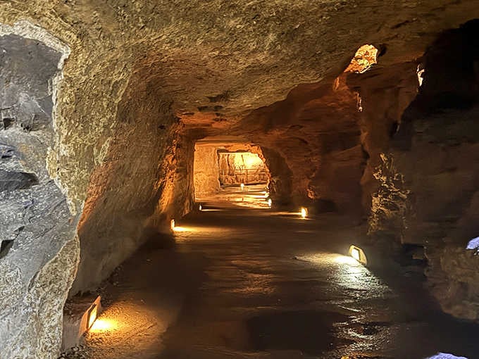 These illuminated pathways guide you safely through chambers that have existed longer than human civilization.